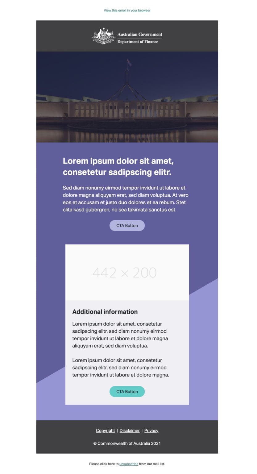 Australian Government - Department of Finance - Newsletter | Swift Digital